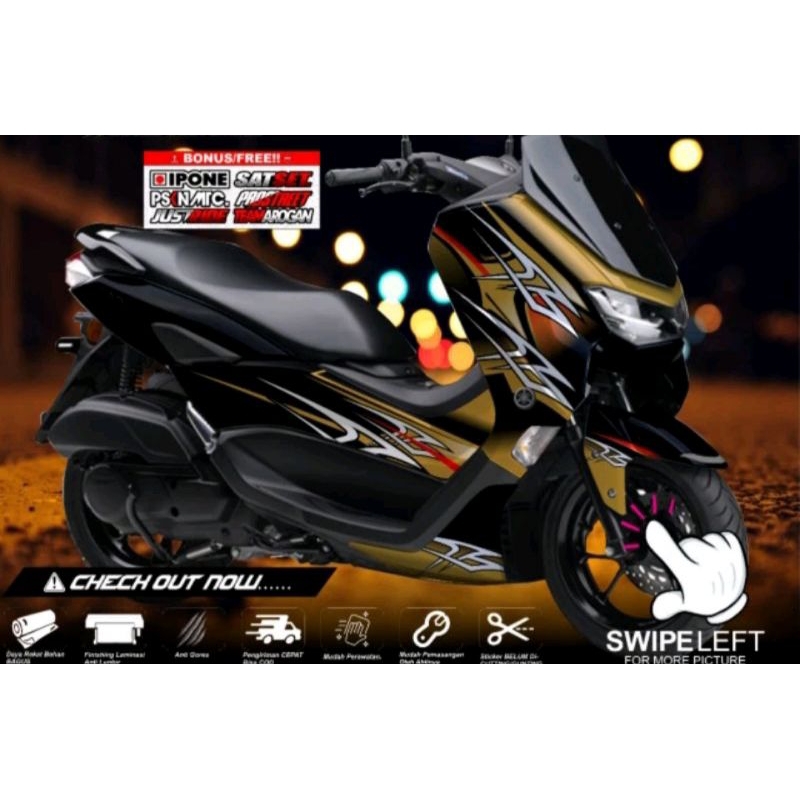 Sticker decal all new nmax full body motif api gold Color | Shopee Malaysia