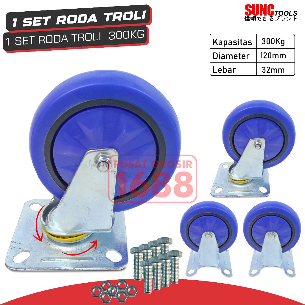 Trolley Wheel Trolley Wheel 1set 300kg | Shopee Malaysia