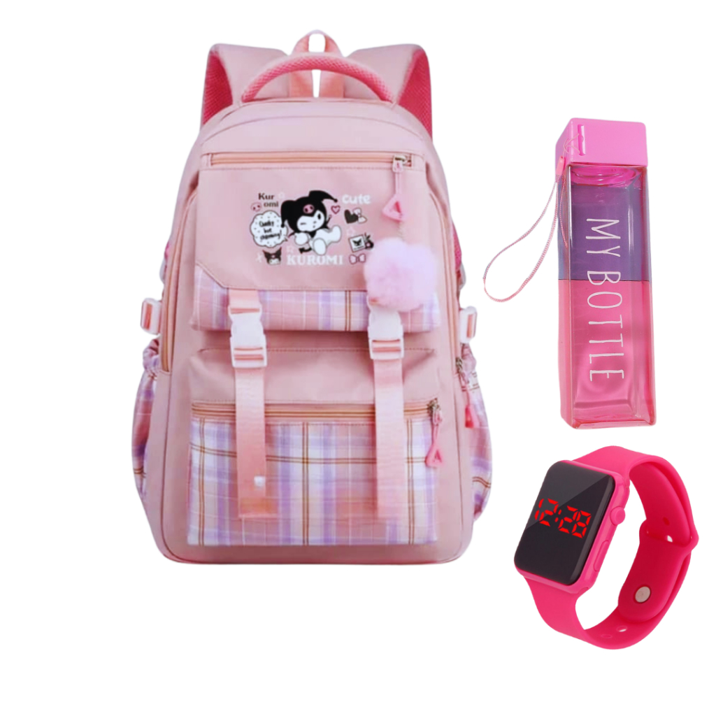 Newest CHILDREN'S BACKPACK KUROMI CUTE KOREAN STYLE FASHION GIRLS ...