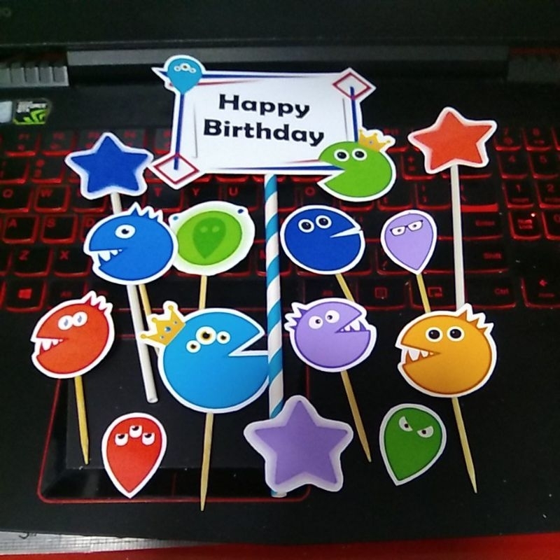 Pac man soul io cake decoration cake topper 010424Siro | Shopee Malaysia