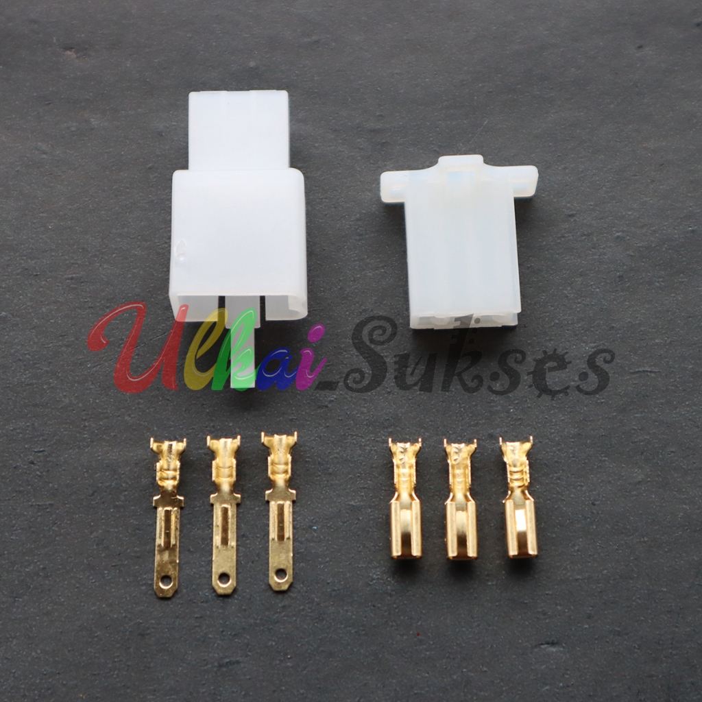 Socket + Mini 3 PIN Car Motorcycle Skun - Male Female Cable Connection ...