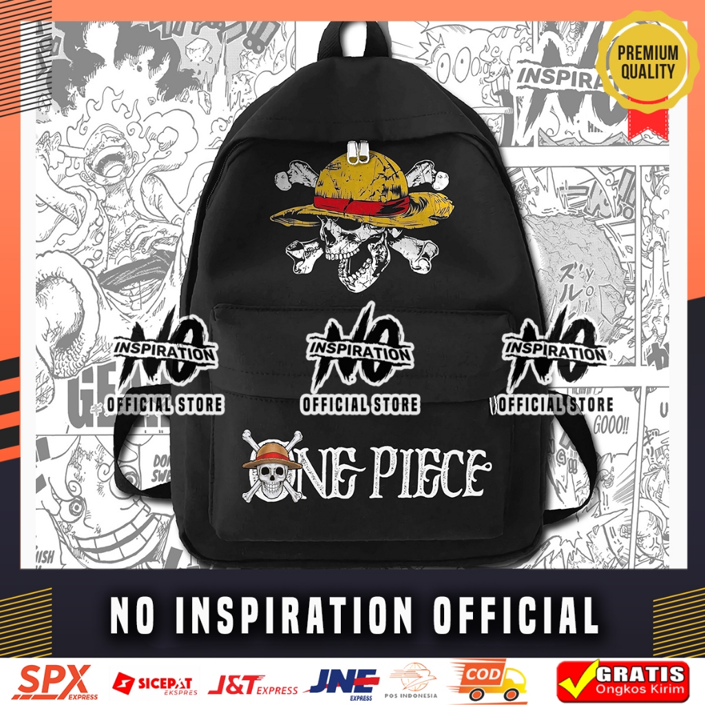 Luffy Skull logo backpack, anime backpack, anime Edition school bag ...