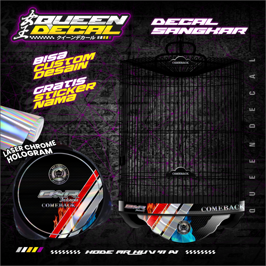 Decal STICKER Cage BNR NEW COMEBACK SERIES TERBARU DECAL Cage Magpie ...