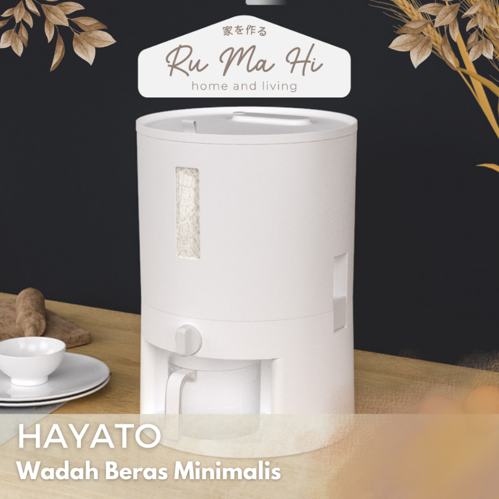 Rumahi -HAYATO Aesthetic Rice Container Aesthetic Measuring Rice ...
