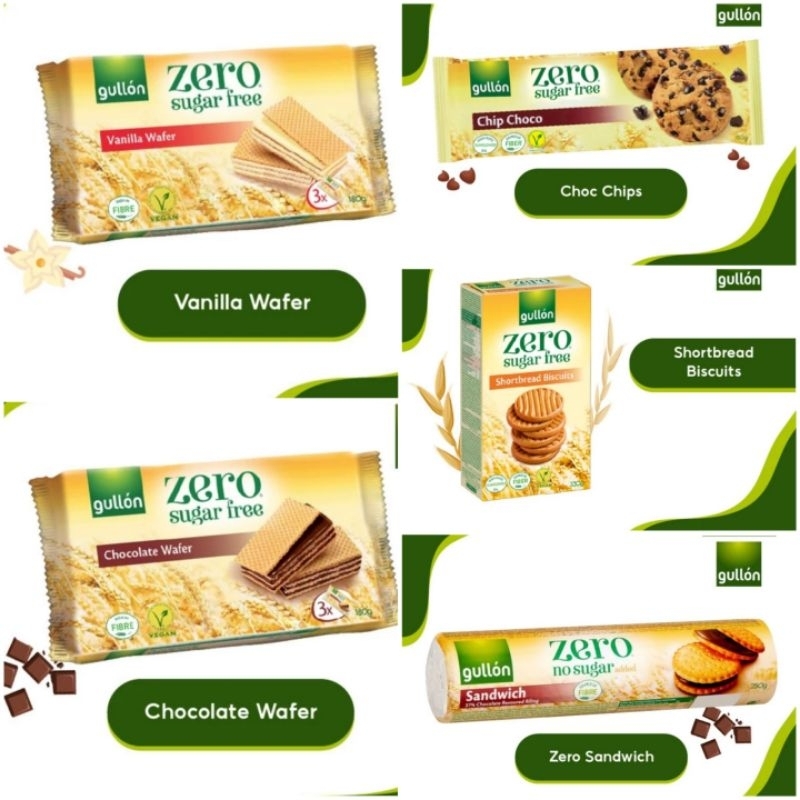 Gullon Zero Sugar Free Chip Choc Cookies Sandwich Chocolate 250g ...