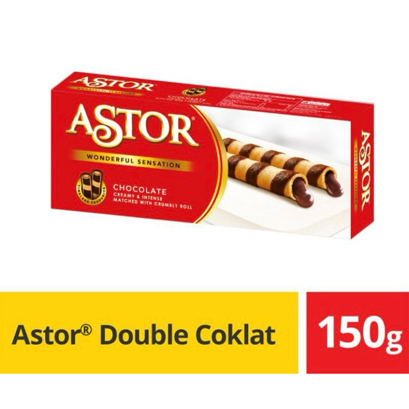 ASTOR Double Chocolate Wafer Sticks in 150gr Box Packaging | Shopee ...