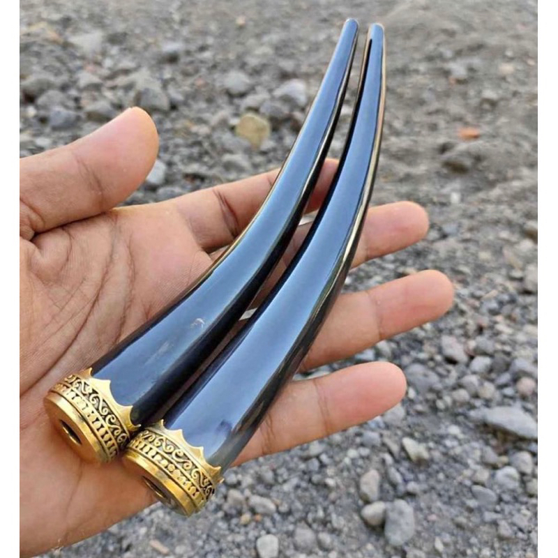 Once Super Buffalo Horn With Alpaca Decoration | Shopee Malaysia