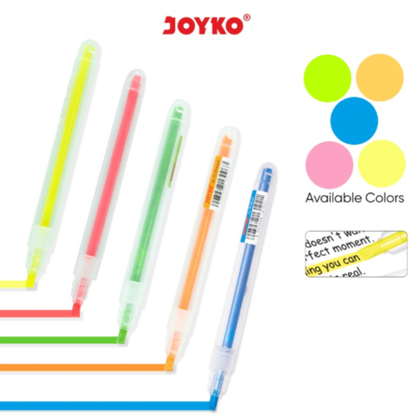 (GET 1 PCS) Highlighter Highliter Joyko Color Marker Pen Shape Good ...