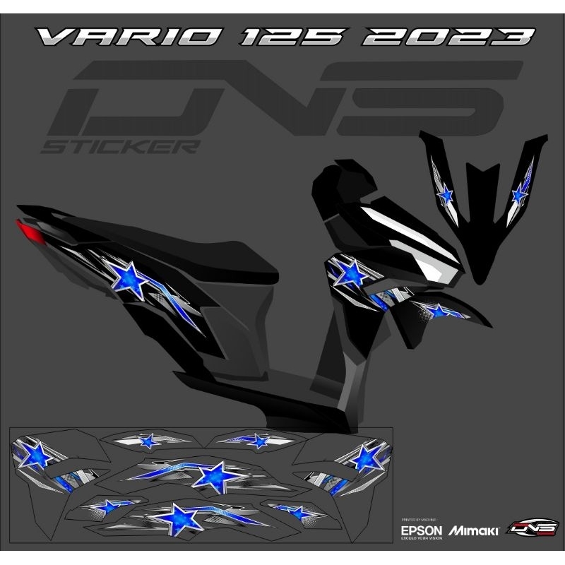 Striping STICKER Transparent VARIO 125 NEW GEN 2 CUSTAME DIESEL BINTANG ...