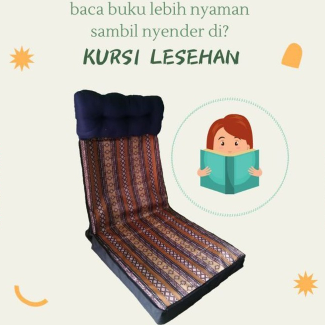 Lesehan Folding Chair set Neck Pillow LESEHAN CHAIR FLOOR FOLDING CHAIR ...