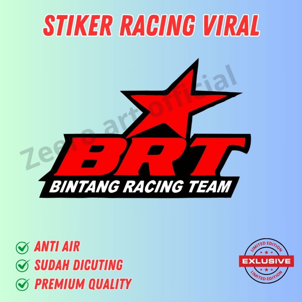 Brt viral racing Sticker (racing team star) | Shopee Malaysia
