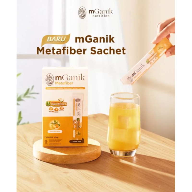 Mganik METAFIBER SACHET Original New for diabetes blood sugar | Shopee ...