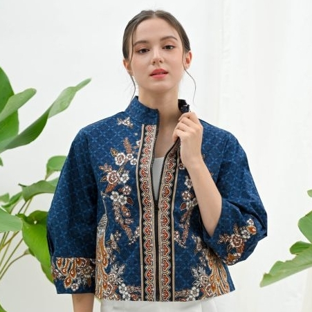 Royal BLUE Modern Stylish Batik Bomber Jacket | Shopee Malaysia