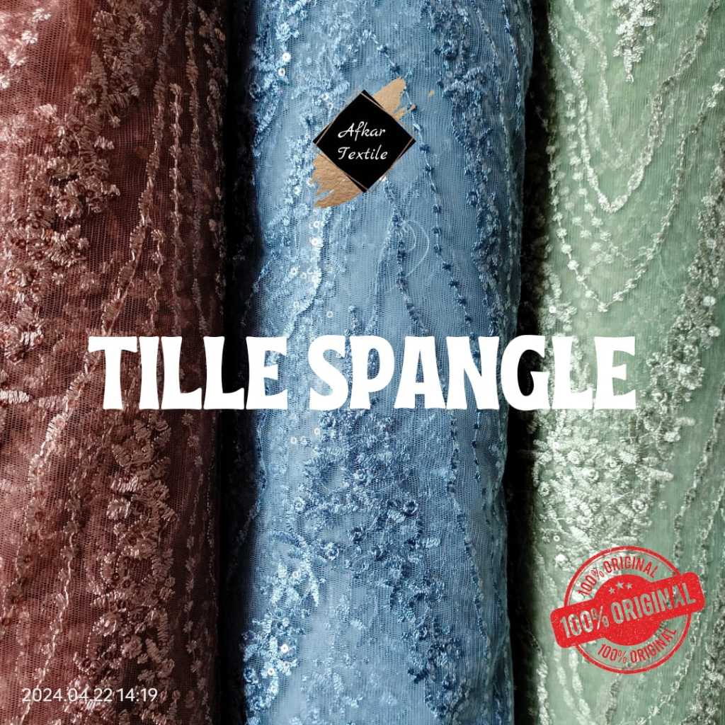 Tille Spangle Fabric - Gemintang, Sakura & Sandikala - Embroidered ...