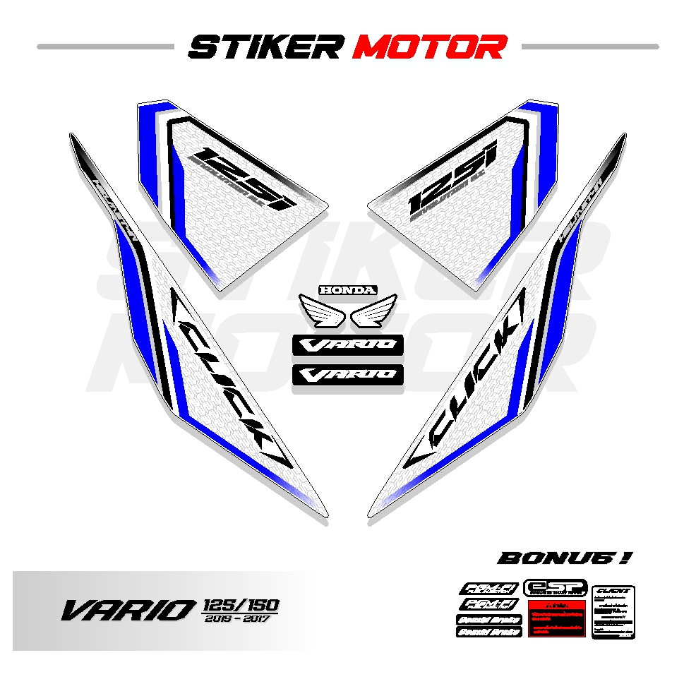 Vr504 STRIPING STICKER STICKER LIS MOTOR VARIO 125/150 2015 2016 2017 ...
