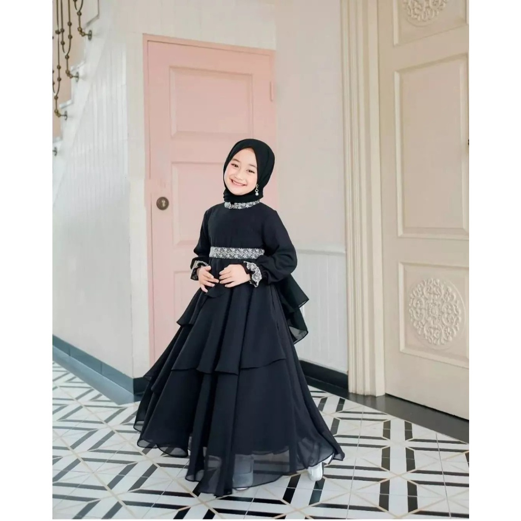 HITAM Mikayla KIDS SYARI KF Available Size M L XL XXL Get Children's ...
