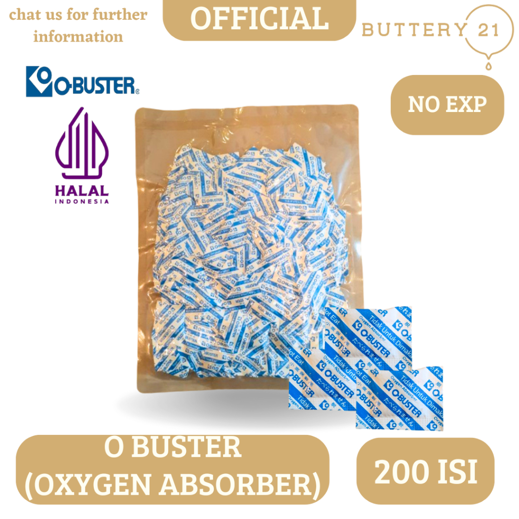 Oxygen ABSORBER/O BUSTER/FOOD PENGAWET/SILICA GEL /CONTENTS 200 PCS ...