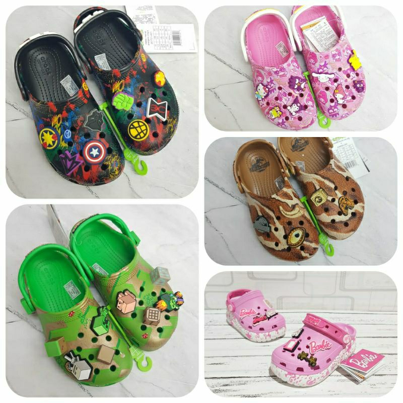 Crocs AVENGERS, JURASSIC PARK, MINECRAFT, HELLO KITTY, BARBIE CLOG KIDS ...