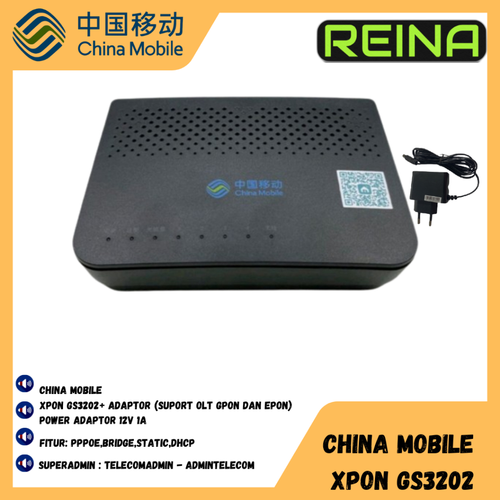 CHINA MOBILE XPON GS3202 MODEM GPON AND EPON OLT SUPPORT | Shopee Malaysia