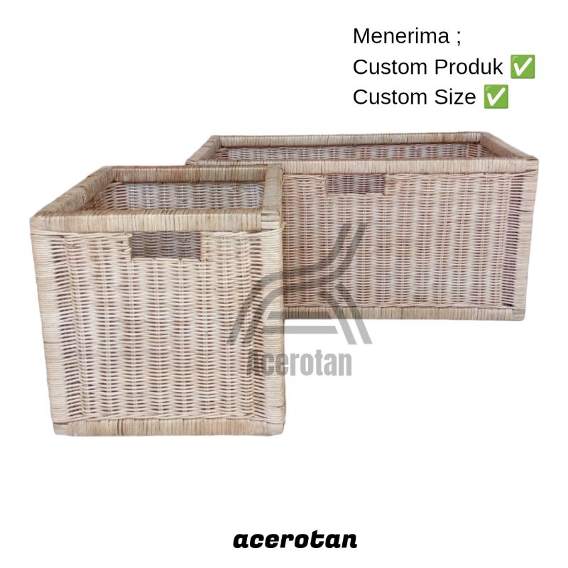 Basket Basket Box Multipurpose Rattan Box 30x30 And 60x30 cm/Rattan Box ...