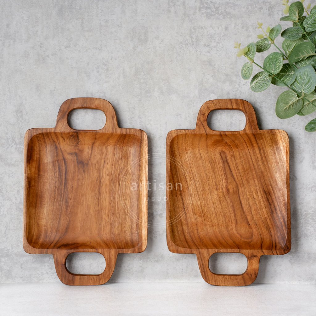 KAYU Falika - Teak Wood Plate/Teak Wood Serving Plate/Unique Teak Wood ...