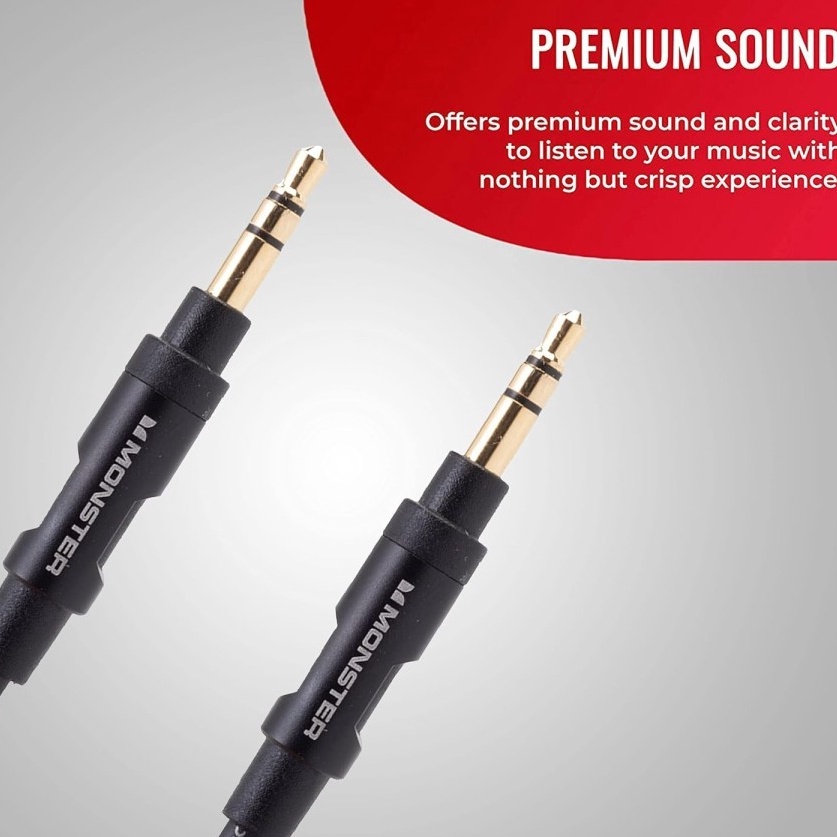 Original Monster Aux Audio Cable 35mm Jack HiFi Premium Sound Quality ...