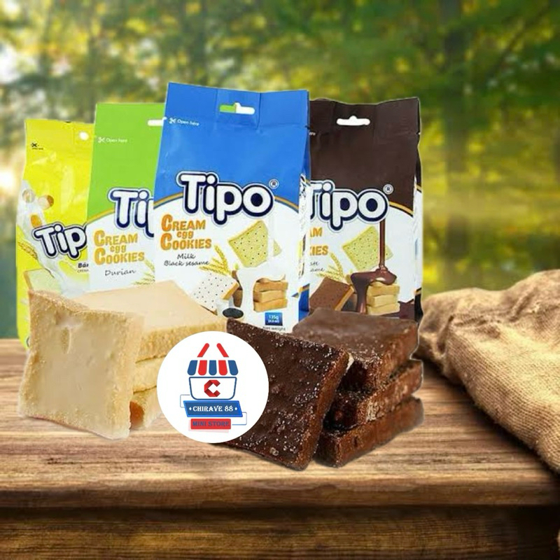 Tipo Cream Egg Cookies Biscuits Vietnam Durian - Milk - Milk Black ...