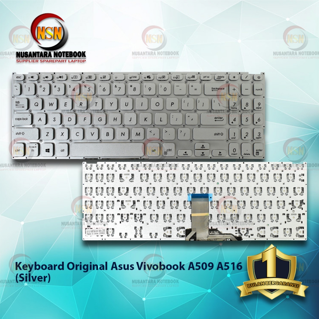 Original Laptop Keyboard Laptop Asus Vivobook 15 A509 A516 (Silver) | Shopee Malaysia