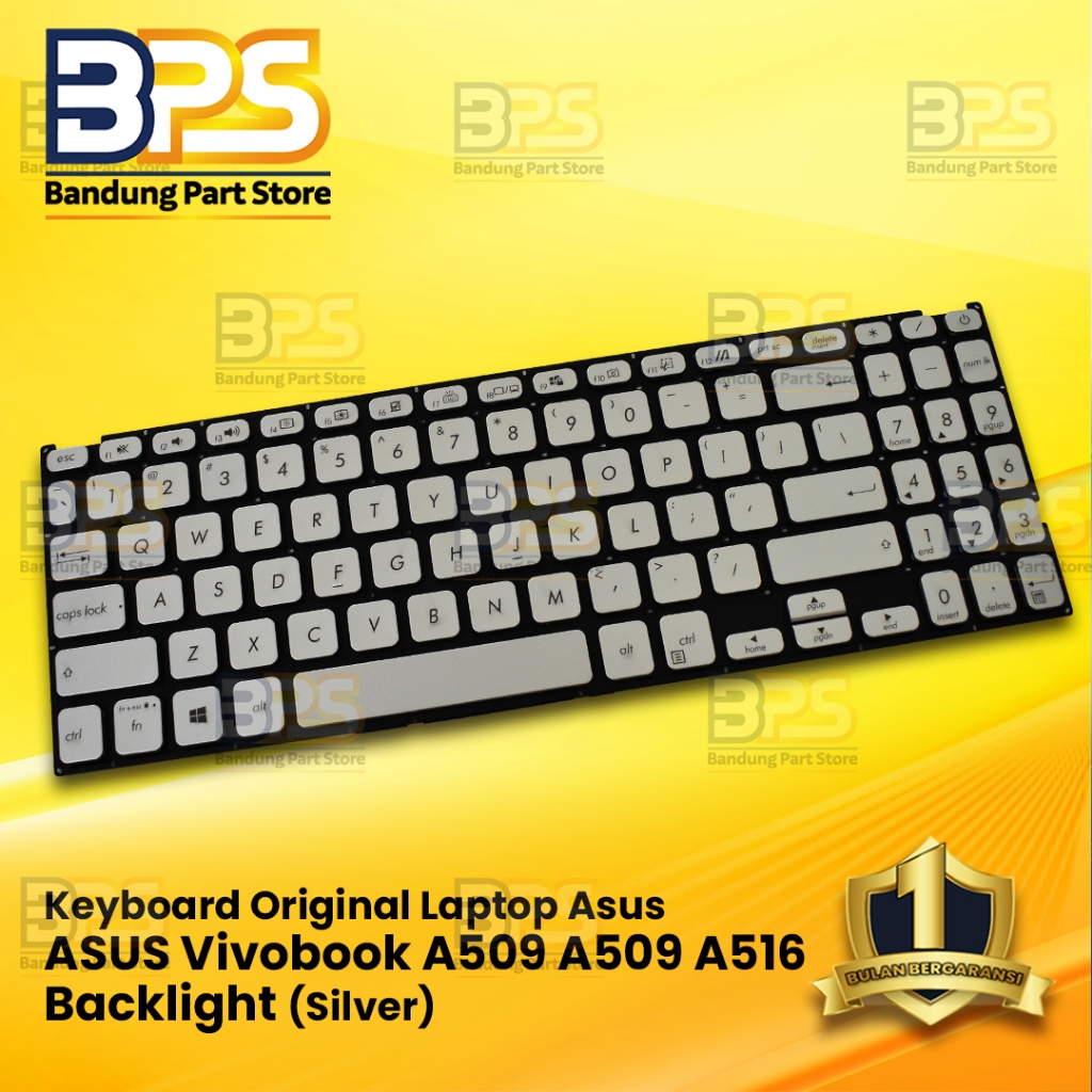 Keyboard VivoBook 15 A509 A509MA A509FA X509B X509D Silver Backlight ...