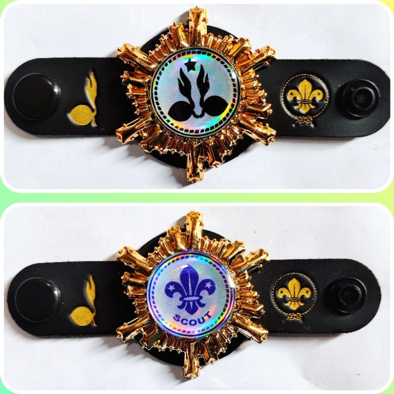 Ring Kacu for scout school activities, gold color, hologram for ...