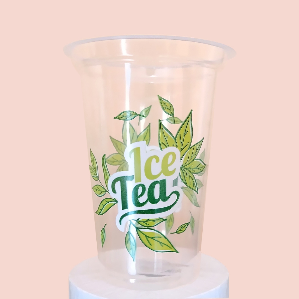 Transparent Ice Tea Cup/Ice Tea Cup Size 16oz 1pack (50Pcs) | Shopee ...