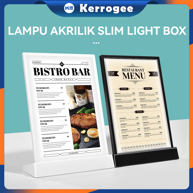 LED Poster Display Frame Acrylic Light LED Menu Display Slim Light Box ...