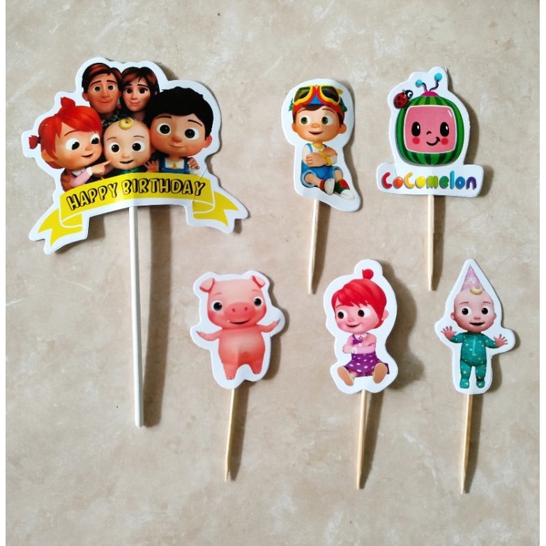 1 set Of coco melon cocomelon Theme Birthday cake topper cake topper ...