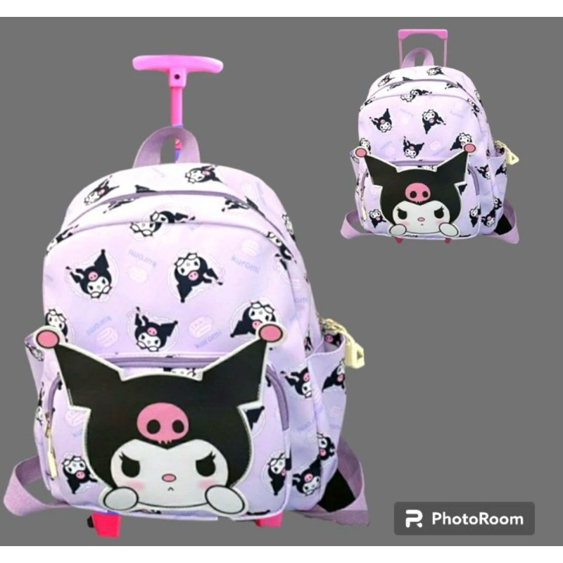 Push Bag Backpack Trolly Wheel School Kindergarten Elementary School ...