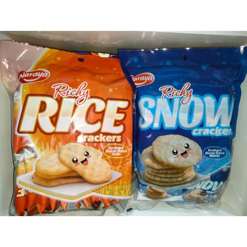 Naraya Richy Snow Rice Cheese Corn Crackers Rice Crackers 120 gr ...