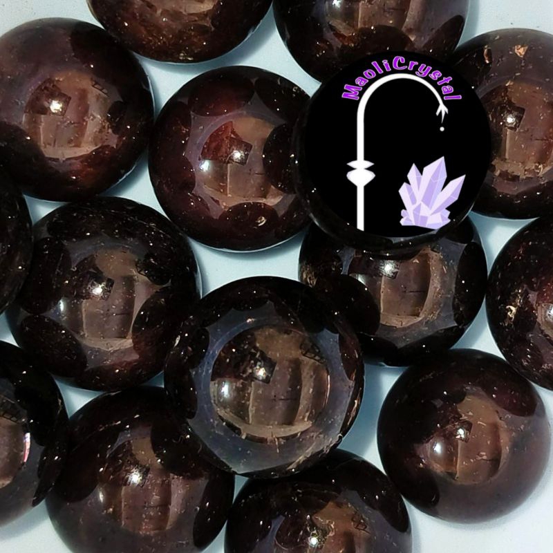 Garnet Ball Natural HQ Star Line Stone | Shopee Malaysia
