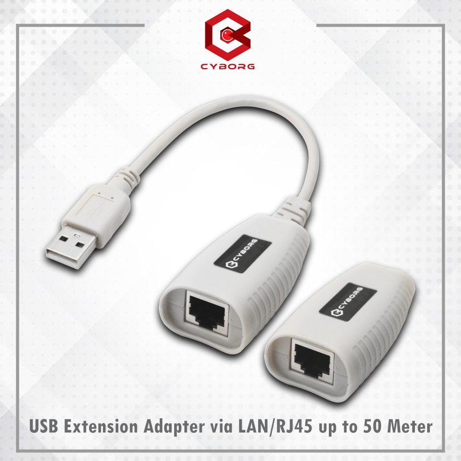 Cyborg USB Extension Adapter Cable via LAN / RJ45 up to 50 Meters ...