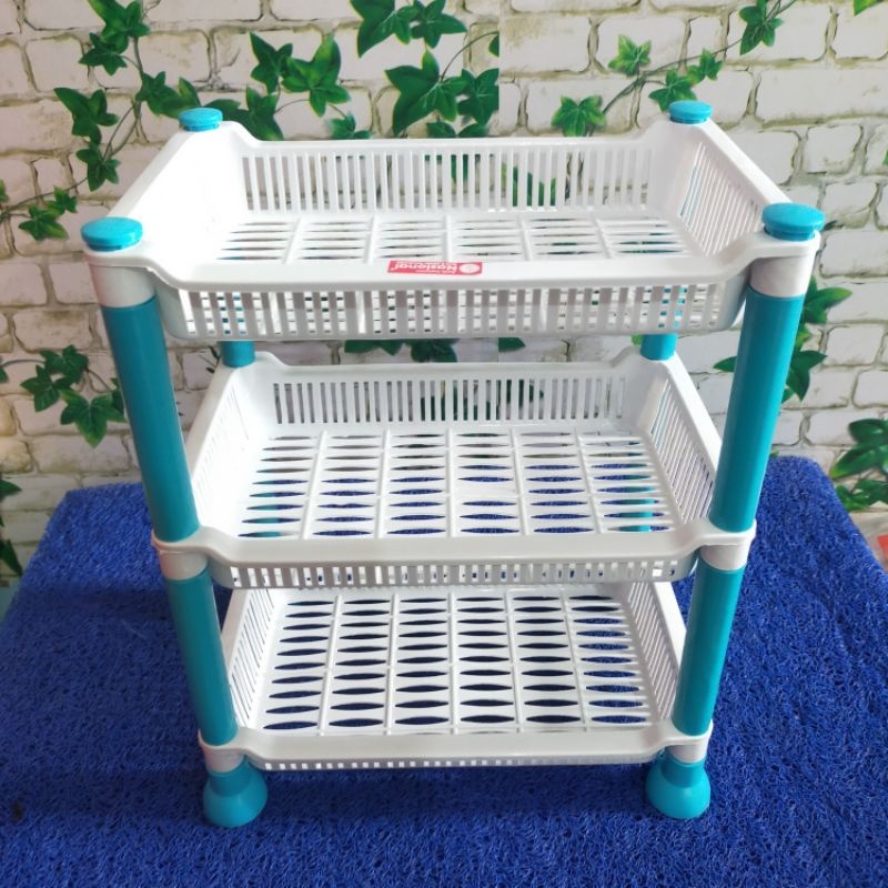 3 Square and Round Stacking Plastic Shelves for Cosmetic Shelves ...