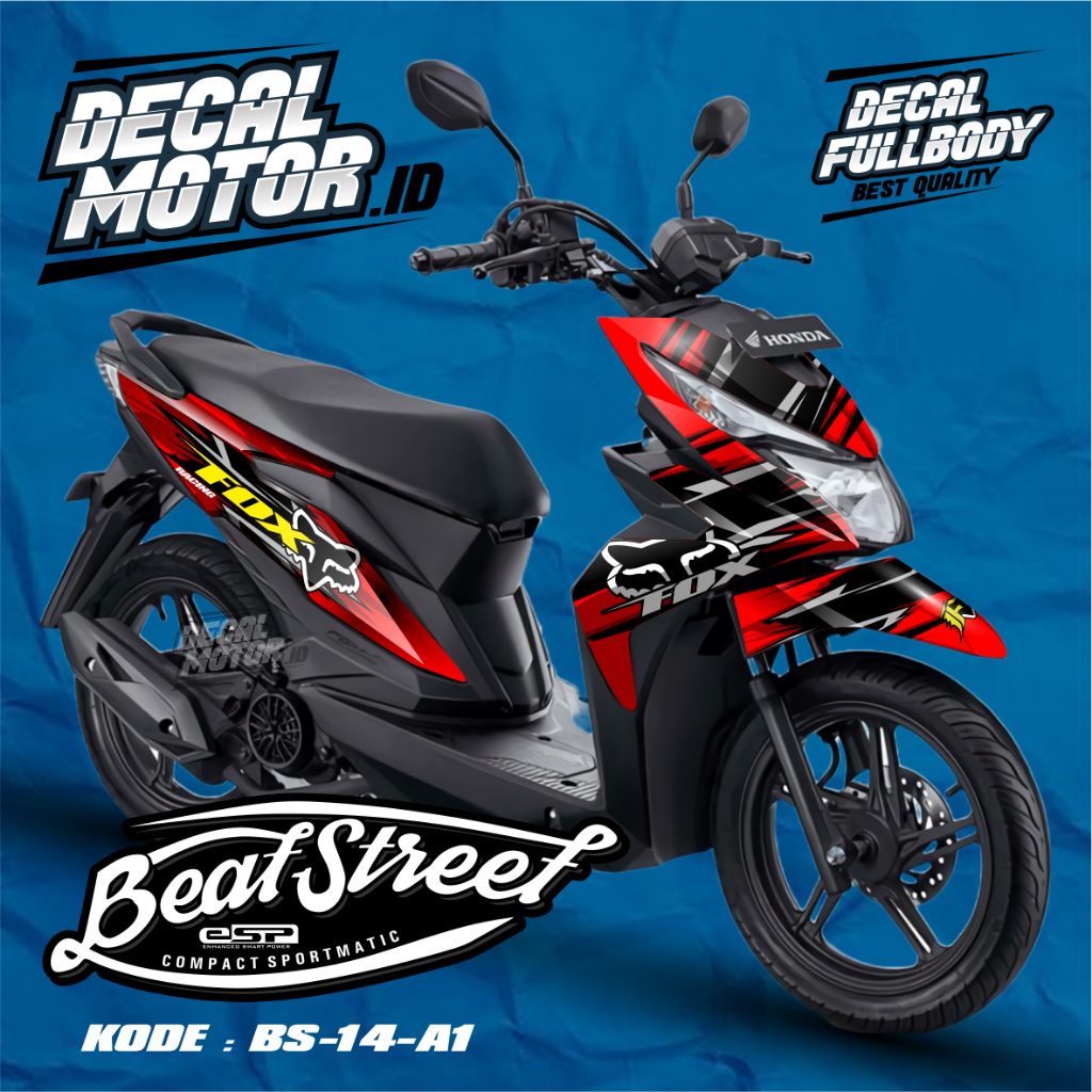 Honda Beat Street Old Full Body Sticker - Honda Beat Street FOX SERIES ...