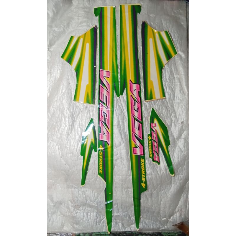 HIJAU Full set of Vega 2000 2001 Vega 2000 green body sticker Striping ...