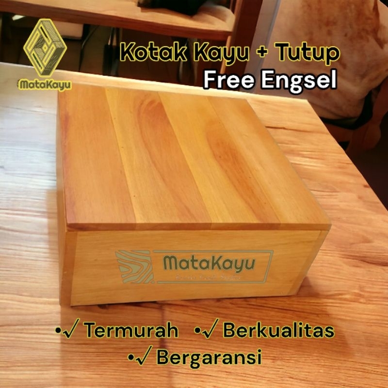 Wooden box 30x30 x 15-30 cm wooden crate lid wooden crate storage box ...