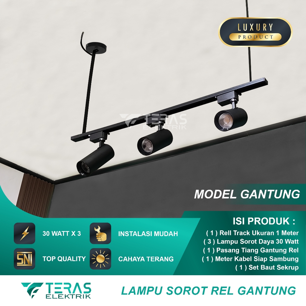 Rail spotlight Package 1 set Of 3 Rail Hanging Spotlights 1 meter ...