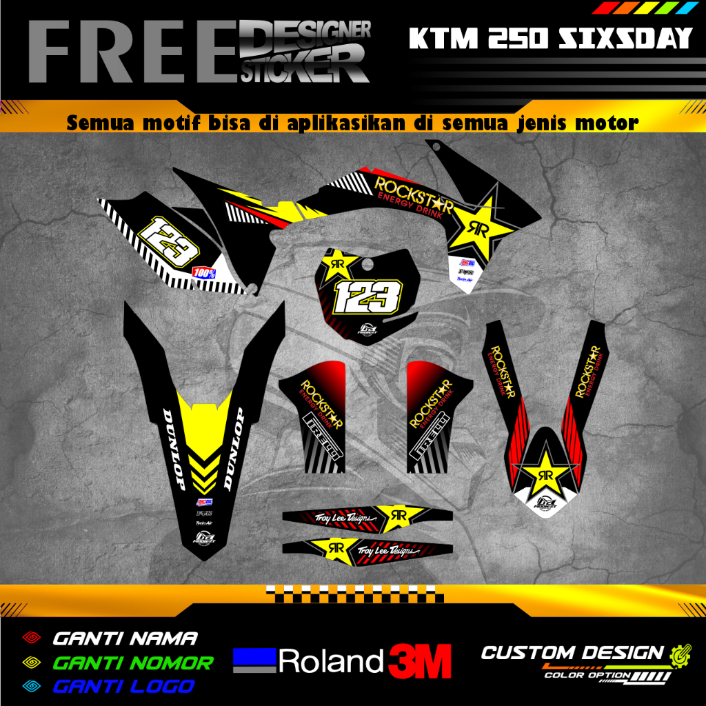 Ktm 250 SIXSDAY FULL BODY Sticker DECAL | Shopee Malaysia