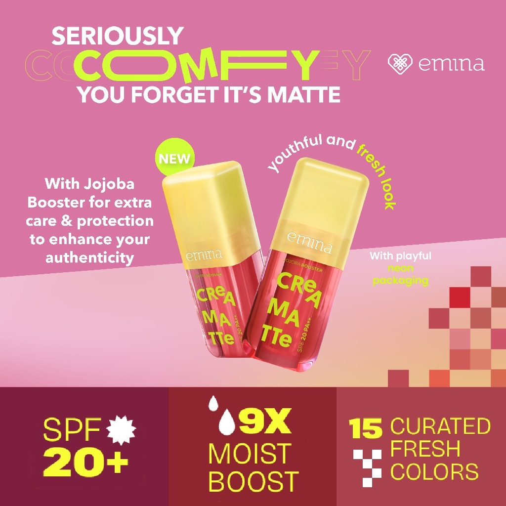 Emina Creamatte Lip Cream | Emina LipCream Matte - Comfily Matte 9x ...