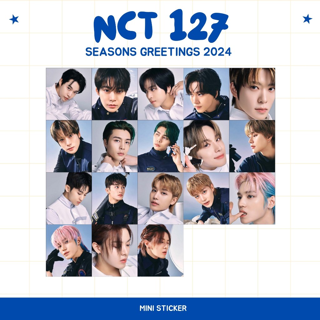 Mini STICKER NCT 127 SEASONS GREETINGS 2024 (Content: 18pcs) STICKER ...