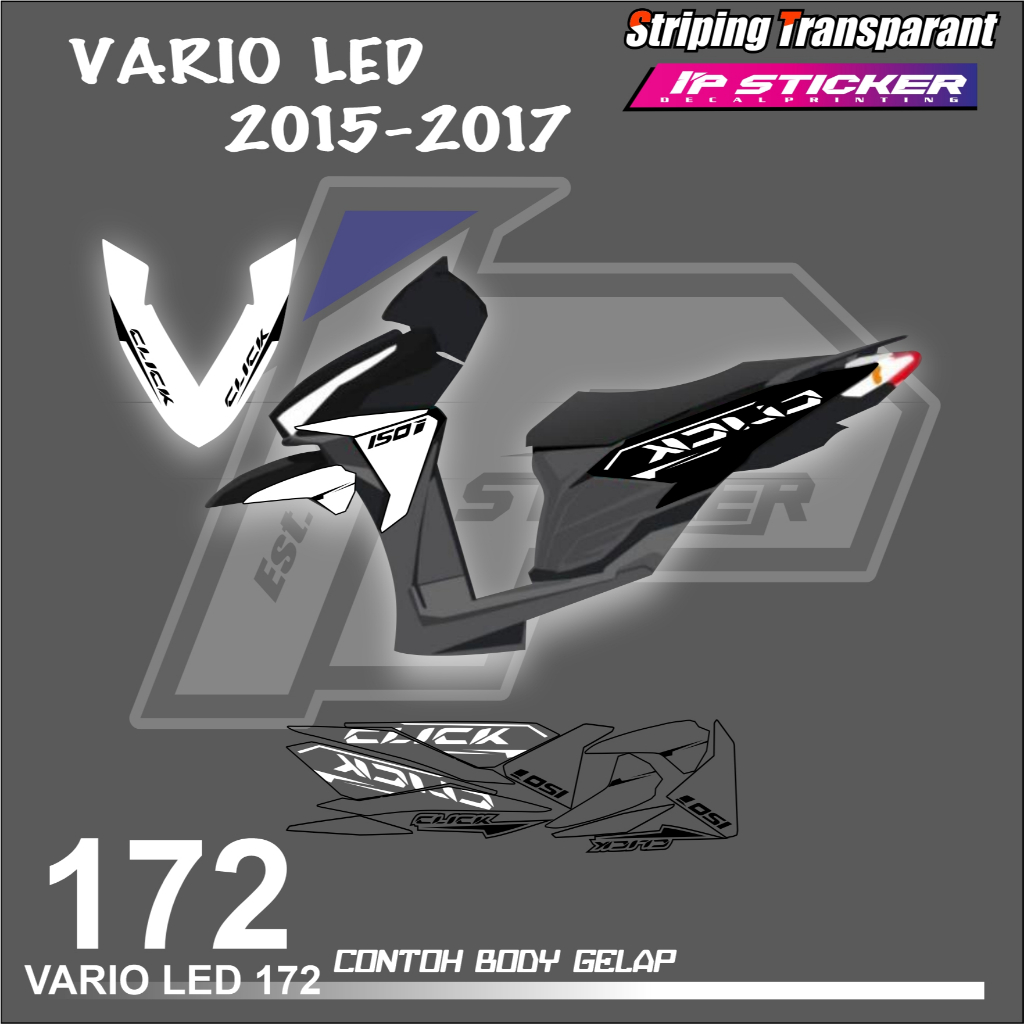 Vario 125/150 LED 2015-2017 HONDA VARIO LED MOTORCYCLE STRIPING ...