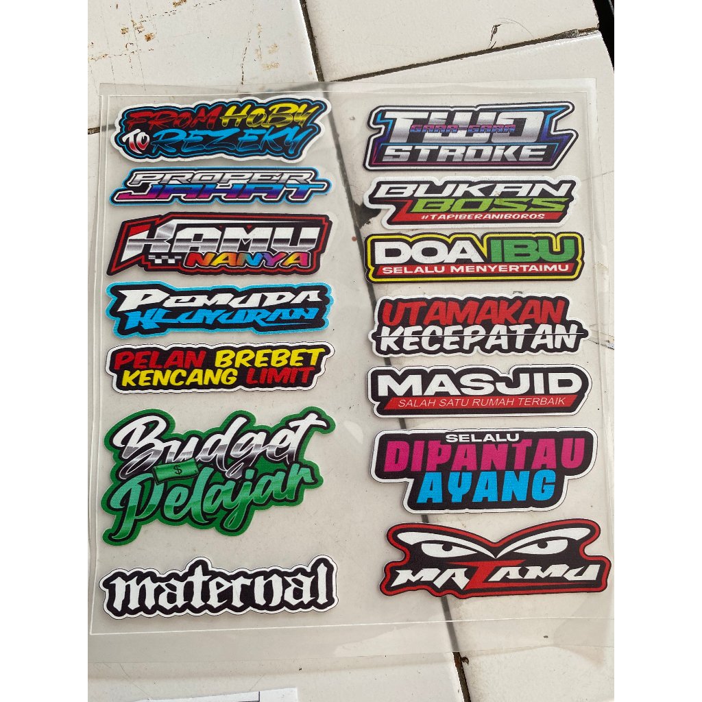 Sticker PACK OF TWO STROKE WORDS - CURRENT STICKER - VIRAL STICKER ...