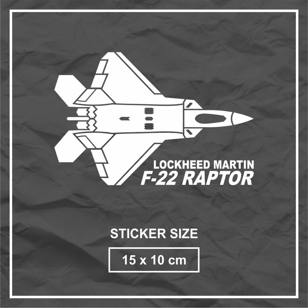 F22 Raptor Fighter Jet Plane Cutting Sticker | Shopee Malaysia