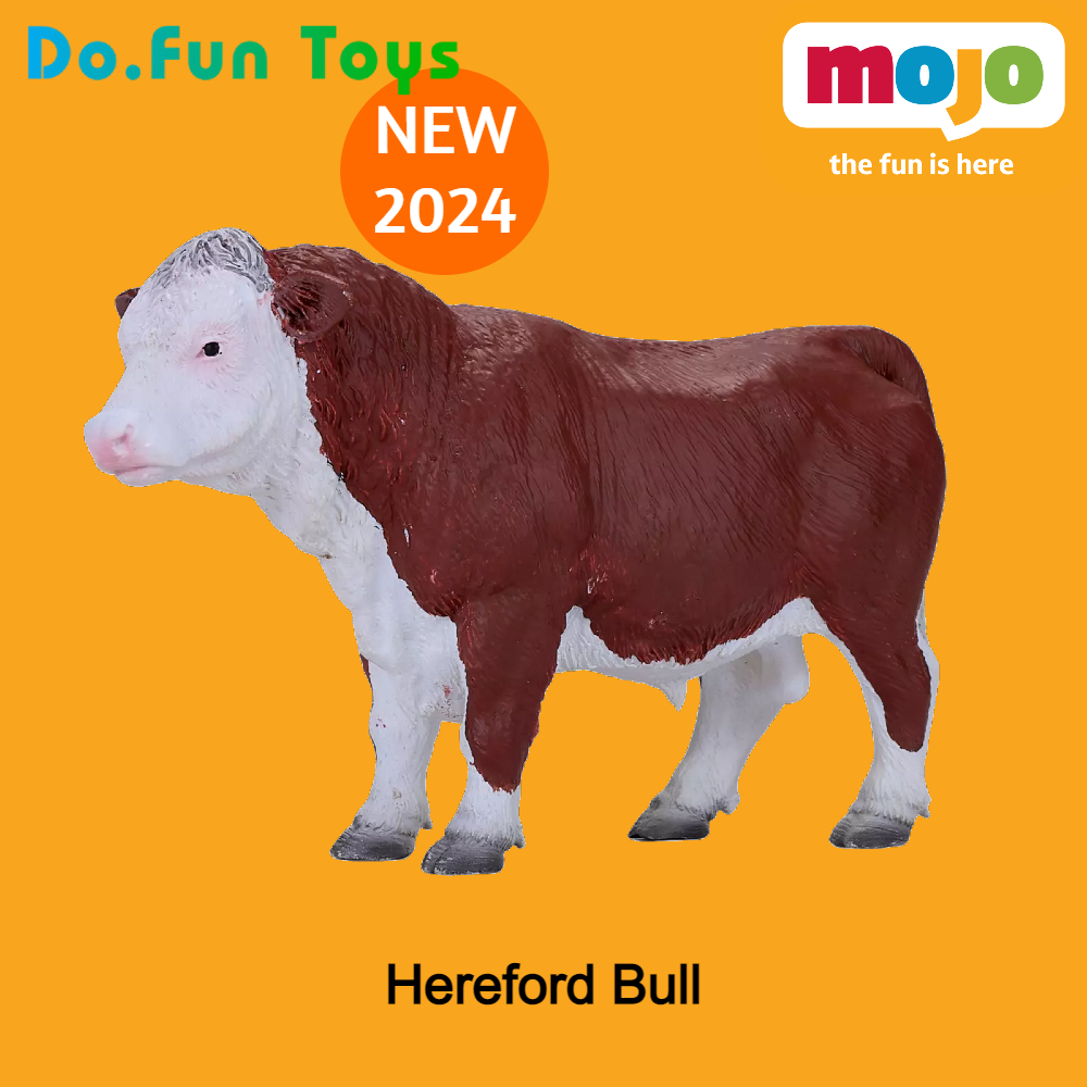 New 2024 MOJO FUN Animal Figurine | Hereford BULL/Hereford Cattle ...