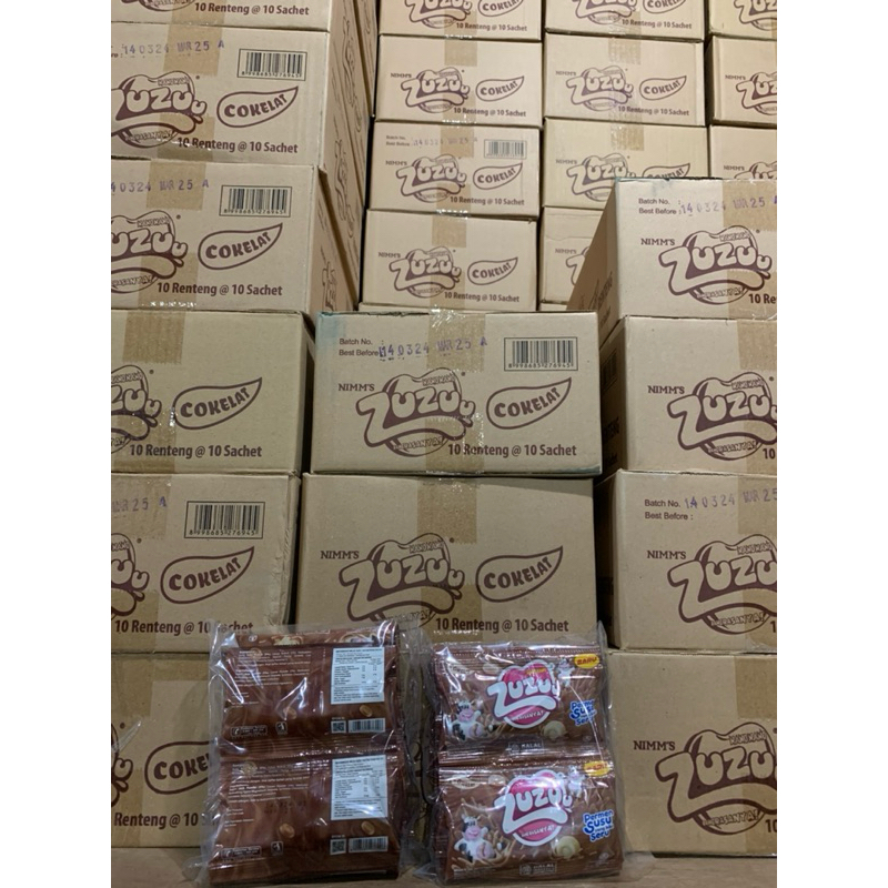 Nano Zuzu Chocolate Flavored Milk Candy, 1 plastic packaging contains ...